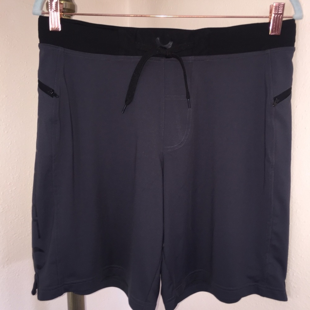 Hylete Verge Ii Gray Flex Shorts Med Above Knee - Gem